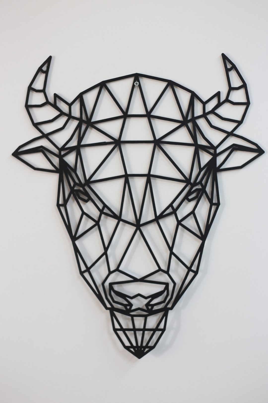 Metal Wall Art Metal Bison Decor Tree Mountain Bison Family Art Home ...