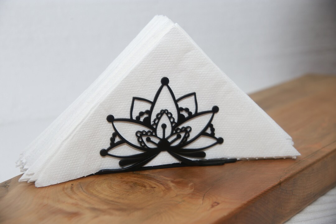 Lotus Flower Metal Napkin Holder, Metal Kitchen Accessories, Dining ...
