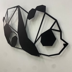 Geometric Panda Metal Wall Art Kid's Room Decor Animal Decor Panda ...