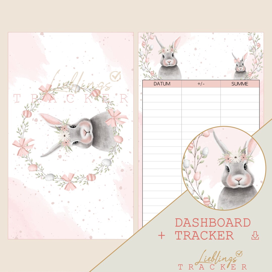 Budget Binder Dashboard With Tracker Easter Bunny - Etsy