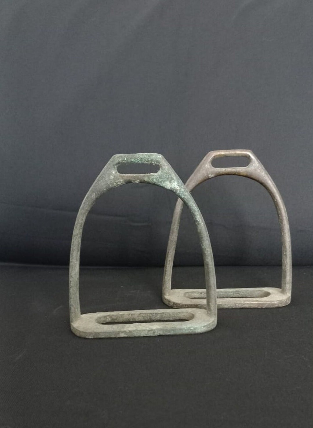 Antique Bronze Double Horse Stirrup, Horse Supplies, Stirrup - Etsy