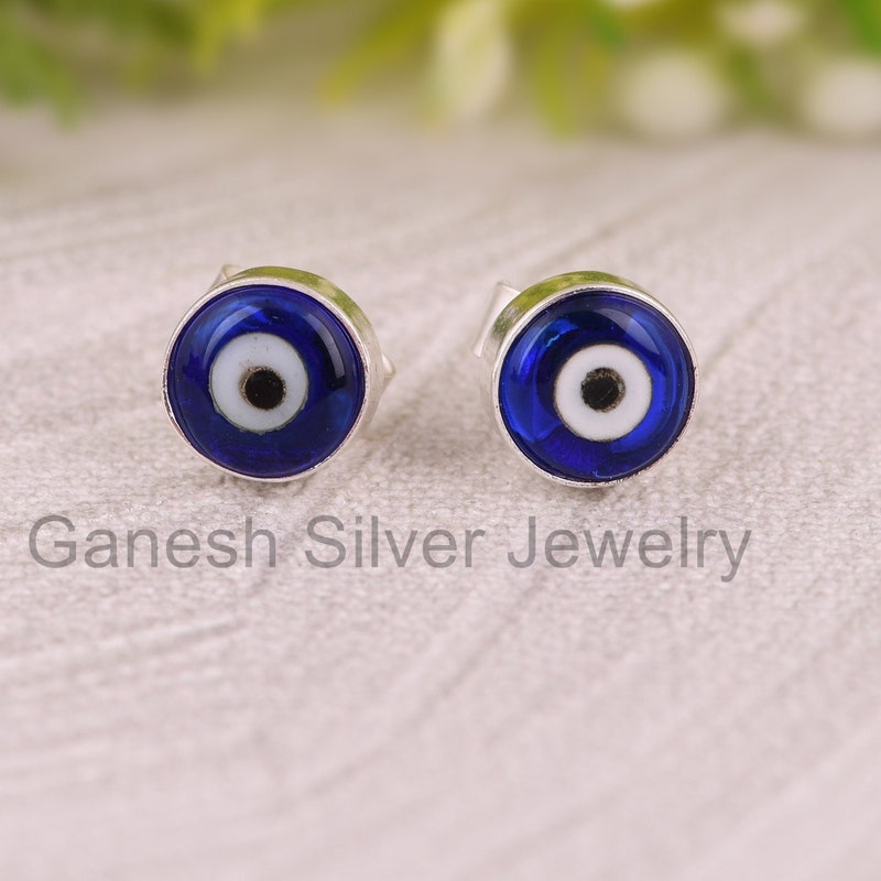 Evil Eye Coin Studs - Etsy