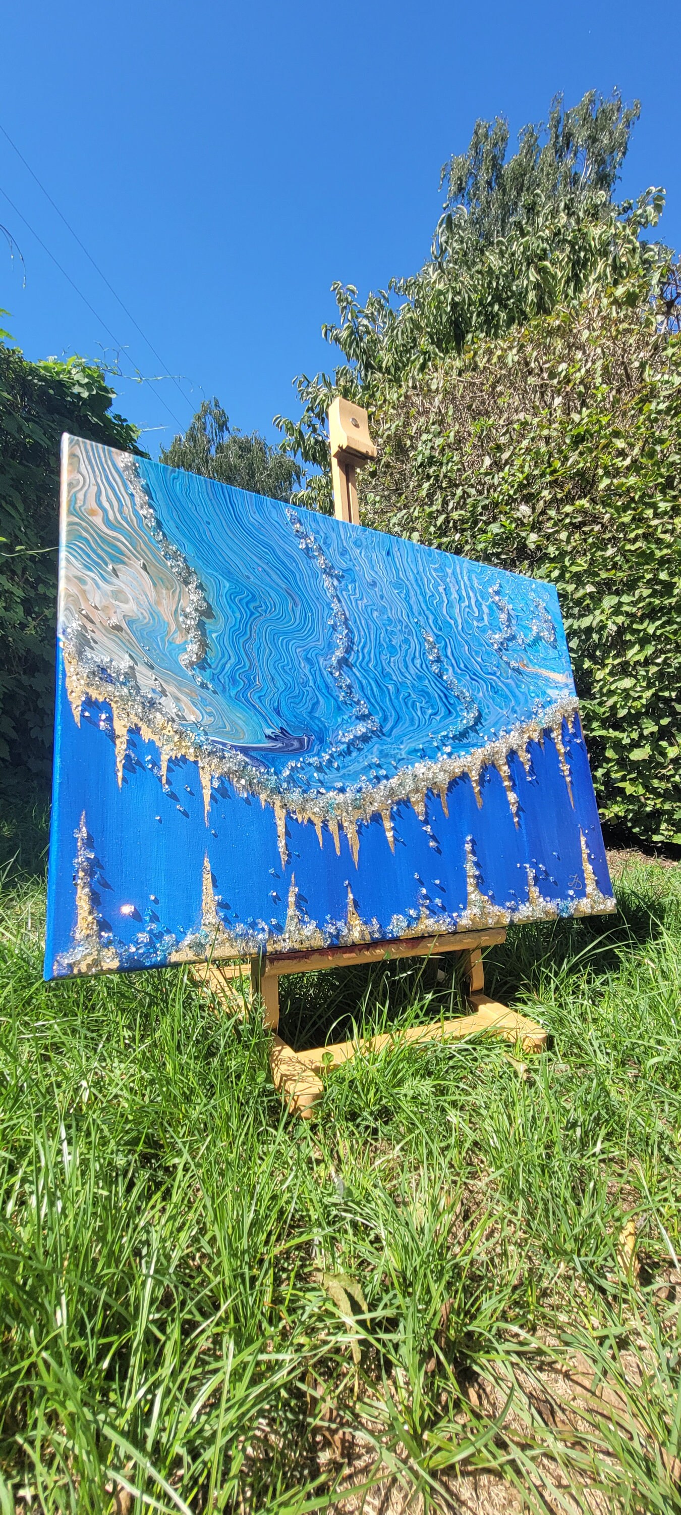 Blaue Lagune in Der Tropfsteinhöhle / Blue Lagoon in the Dripstone Cave ...