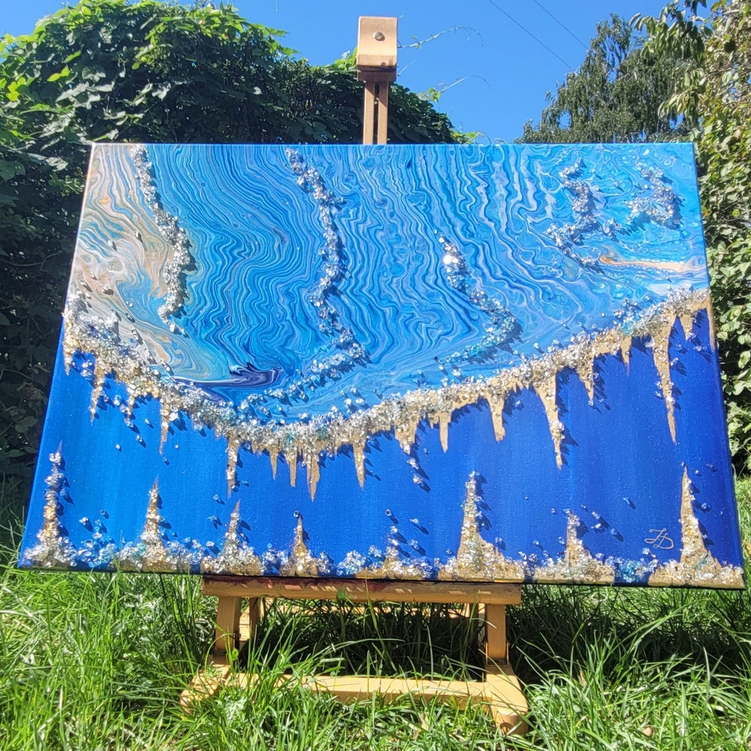 Blaue Lagune in Der Tropfsteinhöhle / Blue Lagoon in the Dripstone Cave ...