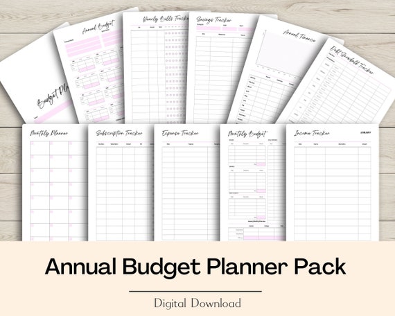 Pink Budget Planner Printable 73 Pages A4 A5 US Letter & - Etsy