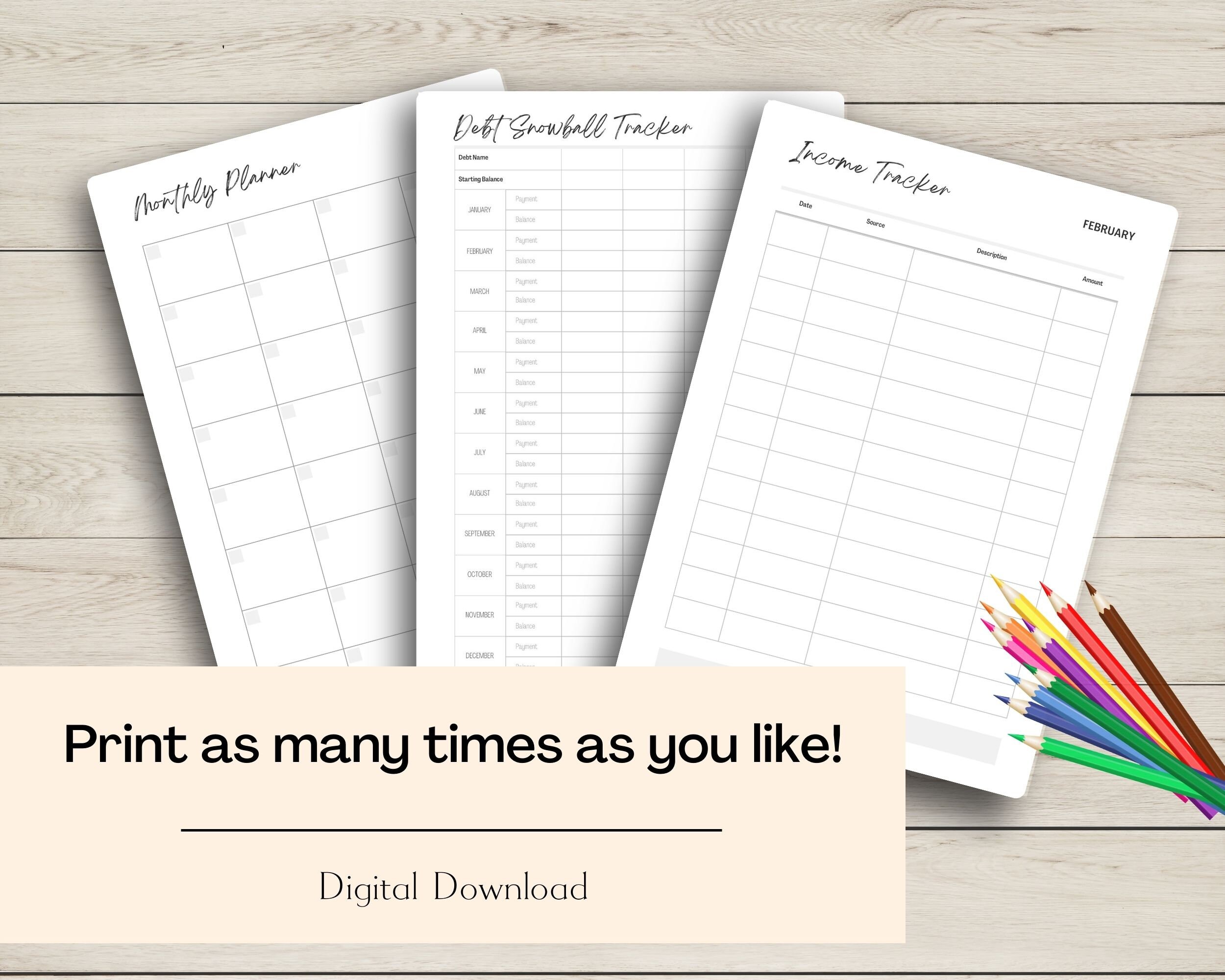 Minimal Budget Planner Printable 73 Pages A4 A5 US Letter - Etsy