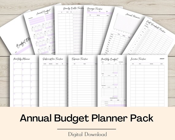 Purple Budget Planner Printable 73 Pages A4 A5 US Letter & - Etsy