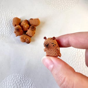 Miniature Capybara Crochet Handmade Microtoy - Etsy