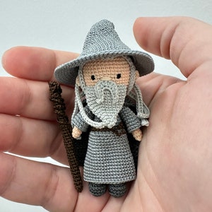 PATTERN - Grey Wizard Inspired Crochet Pattern Miniature Crochet ...