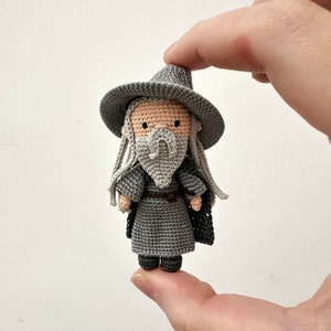 PATTERN - Grey Wizard Inspired Crochet Pattern Miniature Crochet ...