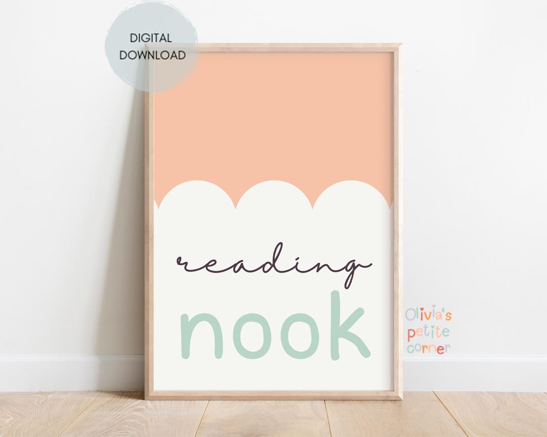 Reading Nook Printable Reading Nook Wall Decor Reading Nook Decor Kids ...