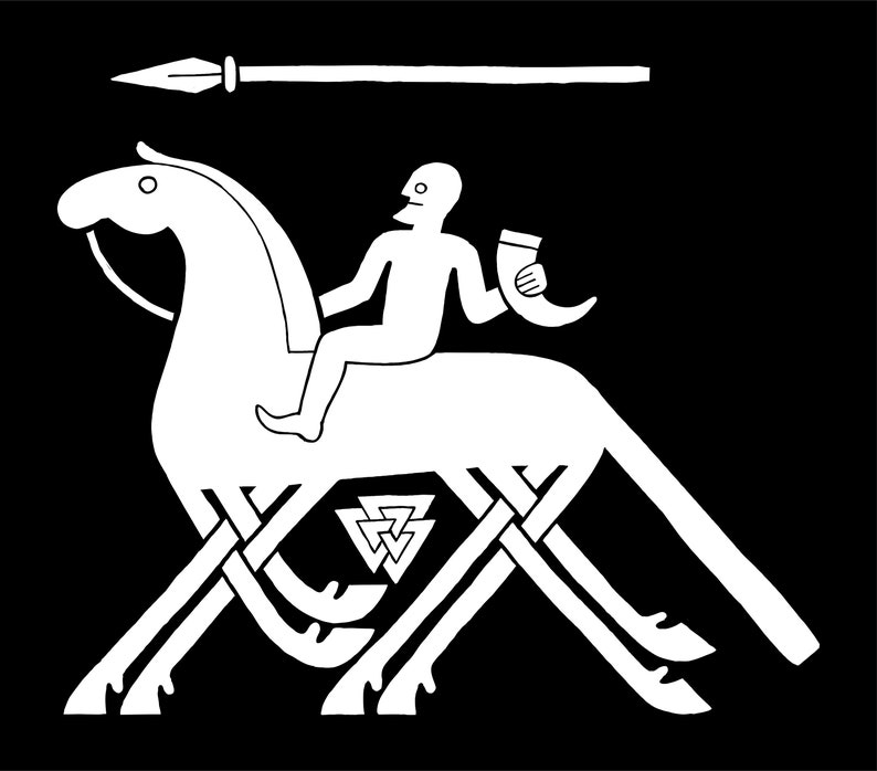 Odinn, Sleipnir and Valknut Printable - Etsy