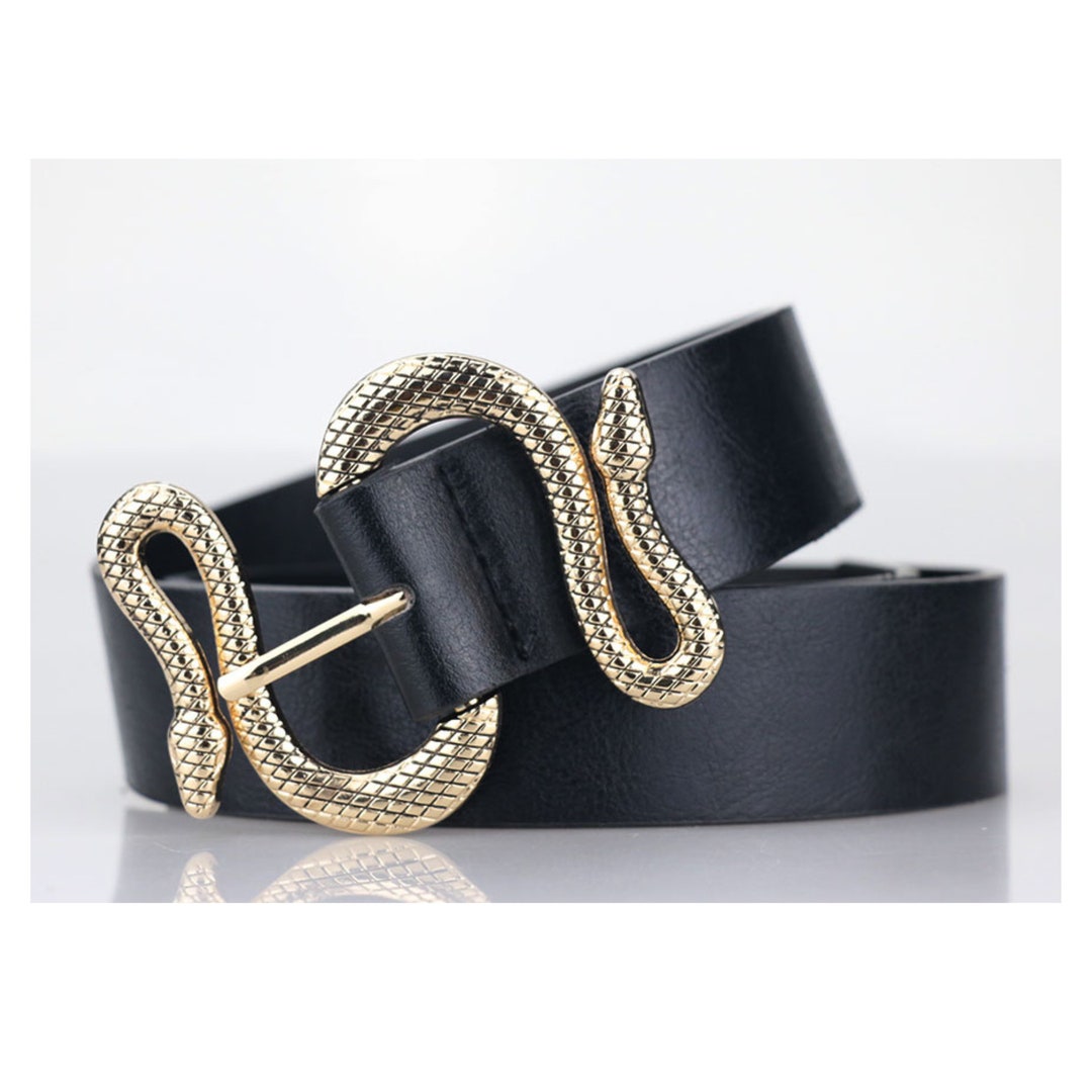 Snake Leather Belt PU Ladies Fashion Belt Serpent Waist - Etsy
