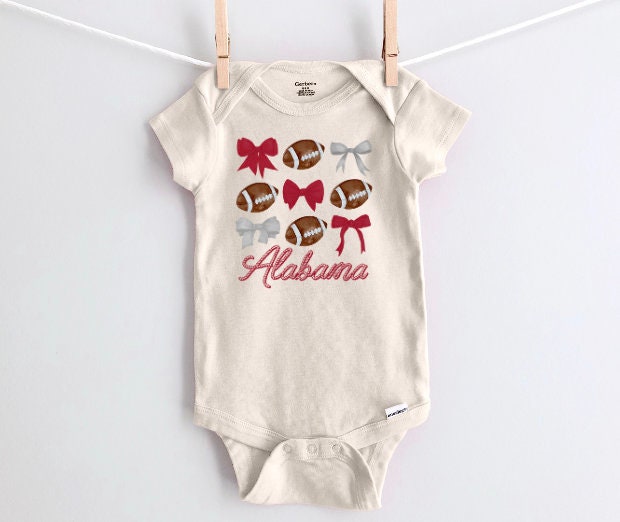 Infant Alabama Coquette Onesie, Baby Bodysuit, Football Onesie, Alabama ...