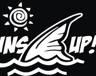 Fins up Decal - Etsy