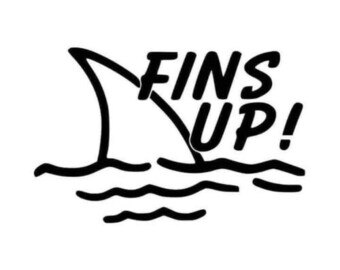 Fins up Decal - Etsy