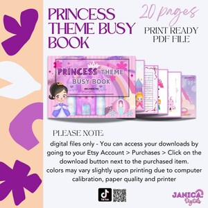 Princess Theme Busy Book - Etsy