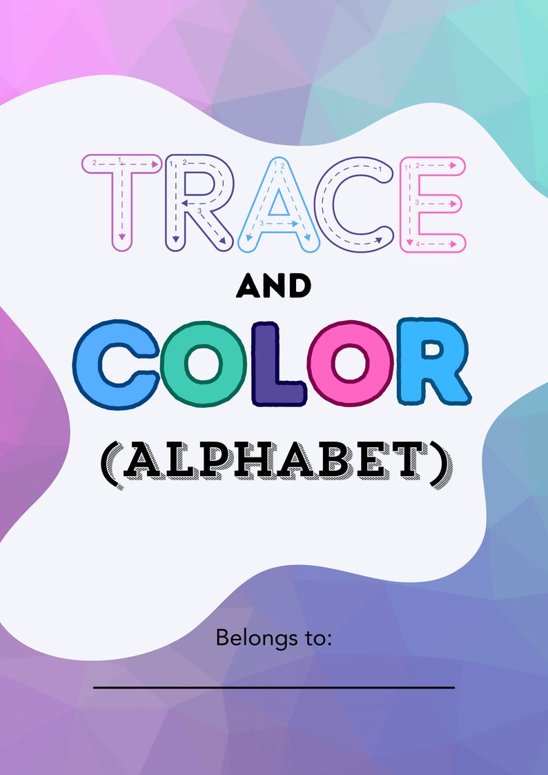 Alphabet Tracing and Coloring Book - Etsy