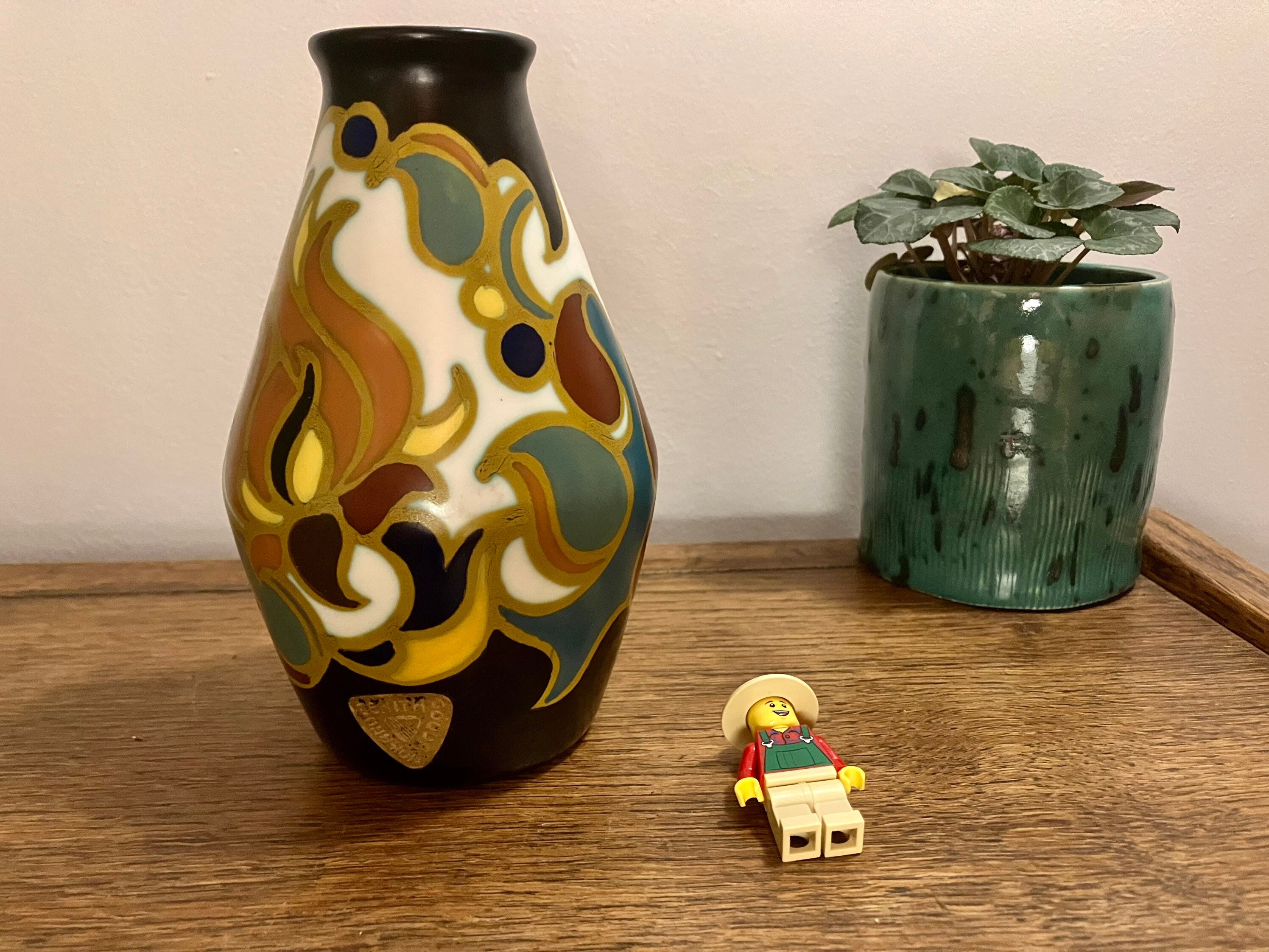 Gouda Zenith Pottery Vase With Floral Print Decor Ruby - Etsy