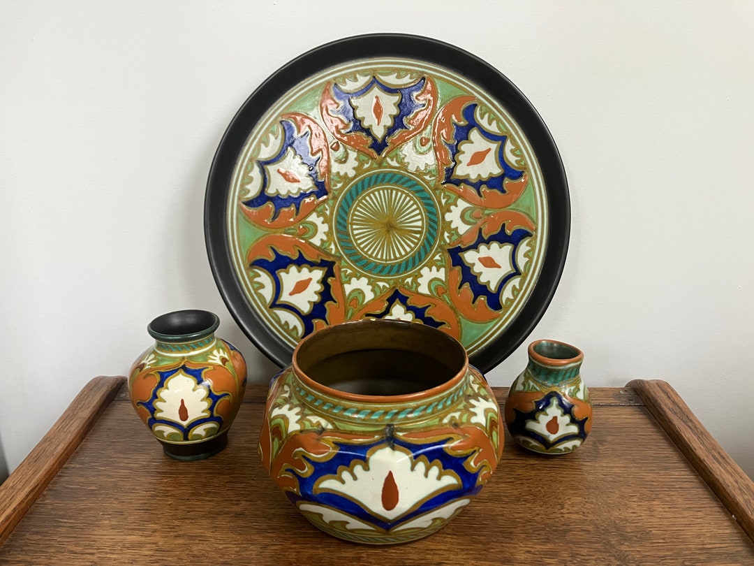 Gouda Pottery Royal Zuid Holland Set Decor Ali 1920's - Etsy