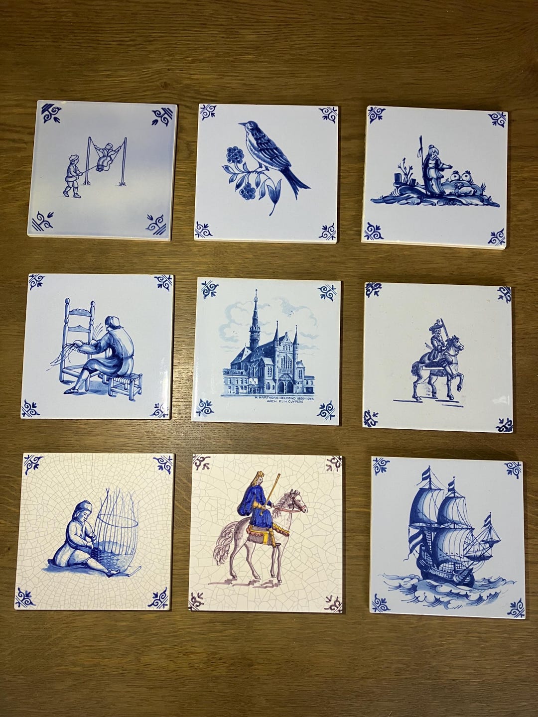 Dutch Delft Blue and Polychrome Tile From Westraven Various Images - Etsy