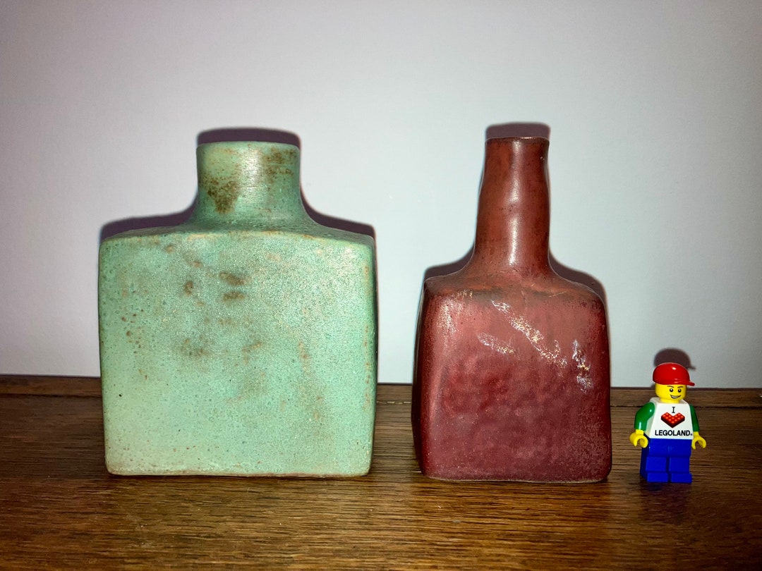 MOBACH Utrecht Brutalist Set of Block Vases - Mid-century Dutch Pottery ...