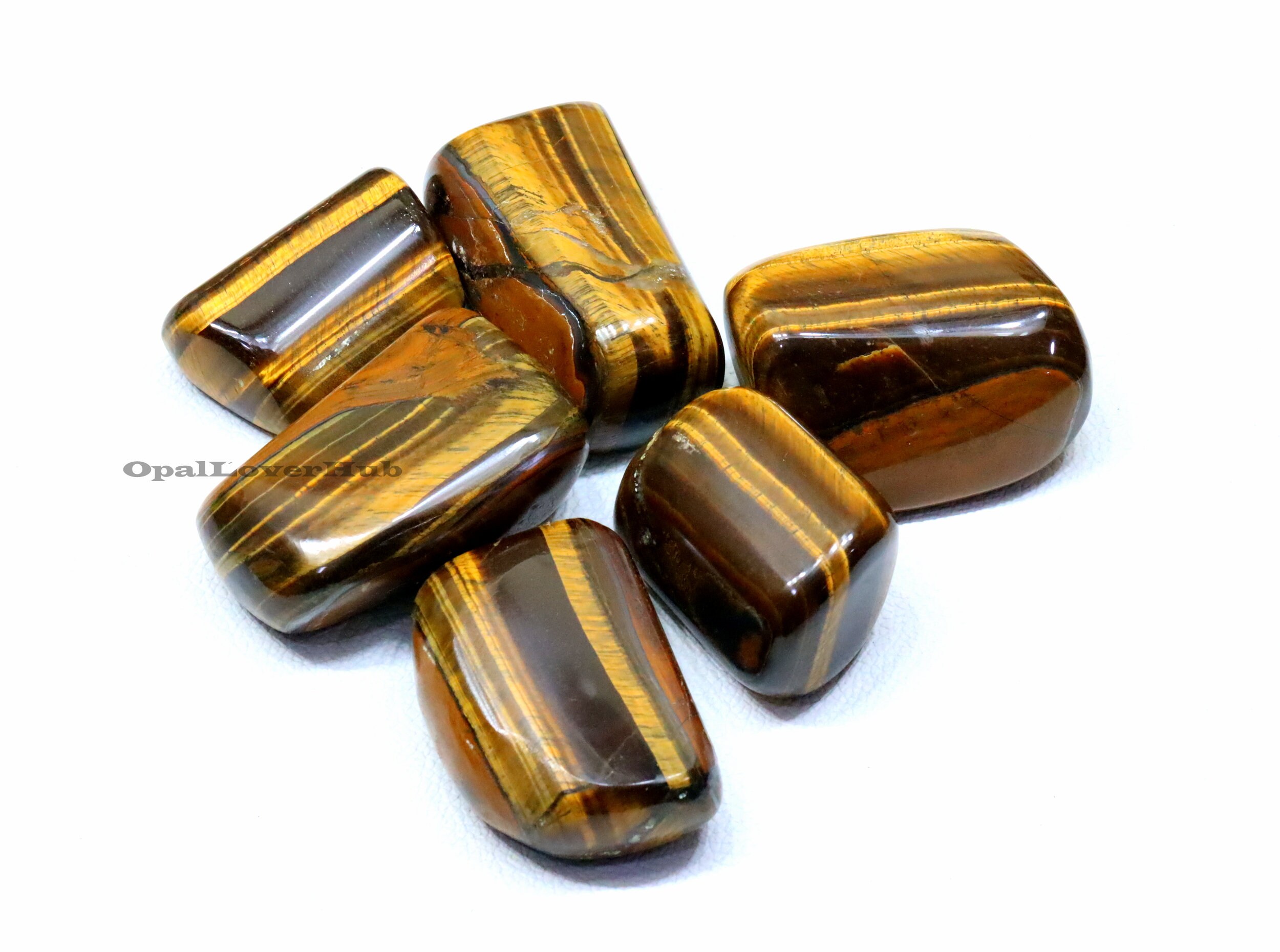 Gold Tiger Eye Tumbled Stones: Choose How Many Pieces premium Quality ...