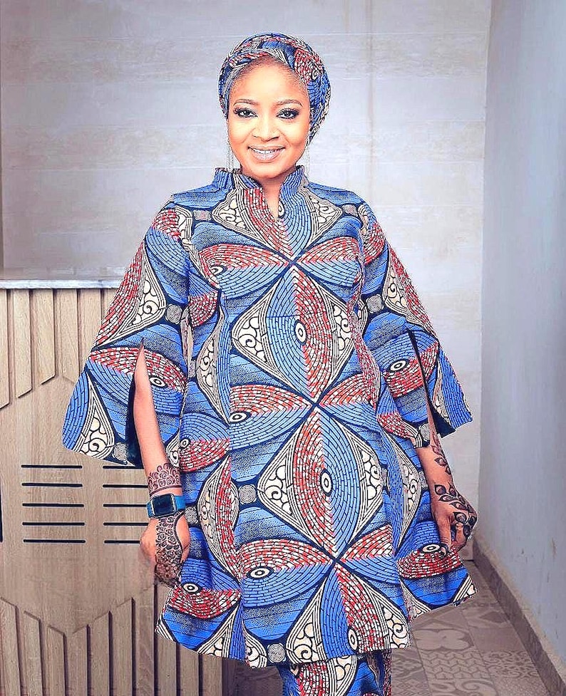 African Two Piece Skirt Set for Women, Ankara Skirt and Blouse - Etsy