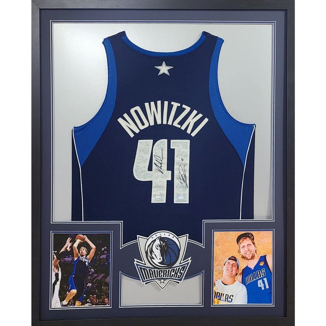 Dirk Nowitzki Mark Cuban Signed Framed Jersey PSA/DNA Autographed ...