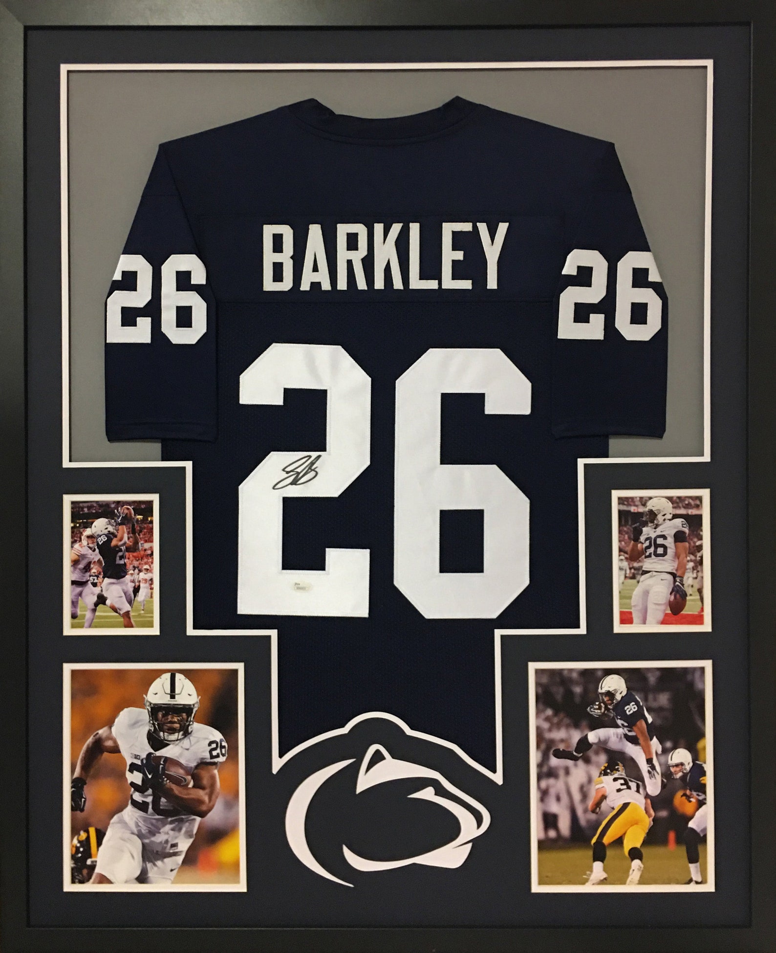 Saquon Barkley Framed Jersey JSA Autographed Signed Penn State BN4 - Etsy