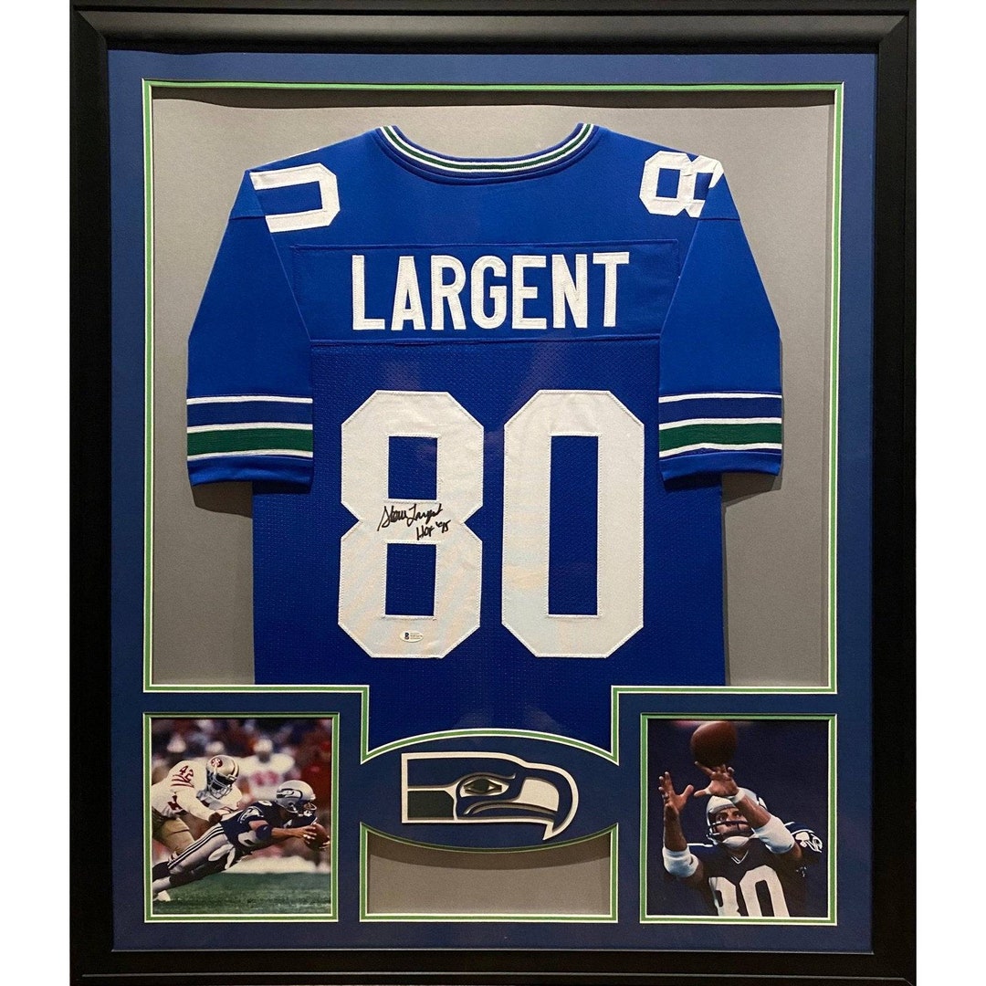 Steve Largent Framed Jersey Beckett Autographed Signed Seattle Seahawks ...