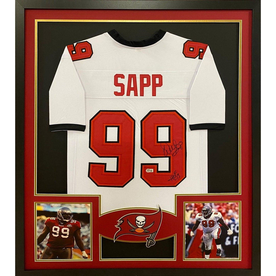 Warren Sapp Framed Signed Tampa Bay Buccaneers Jersey Beckett ...