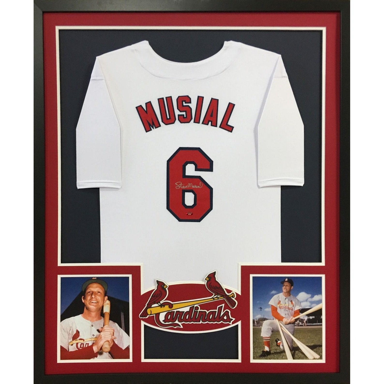 Stan Musial Framed Jersey Musial COA Autographed Signed St. Louis ...