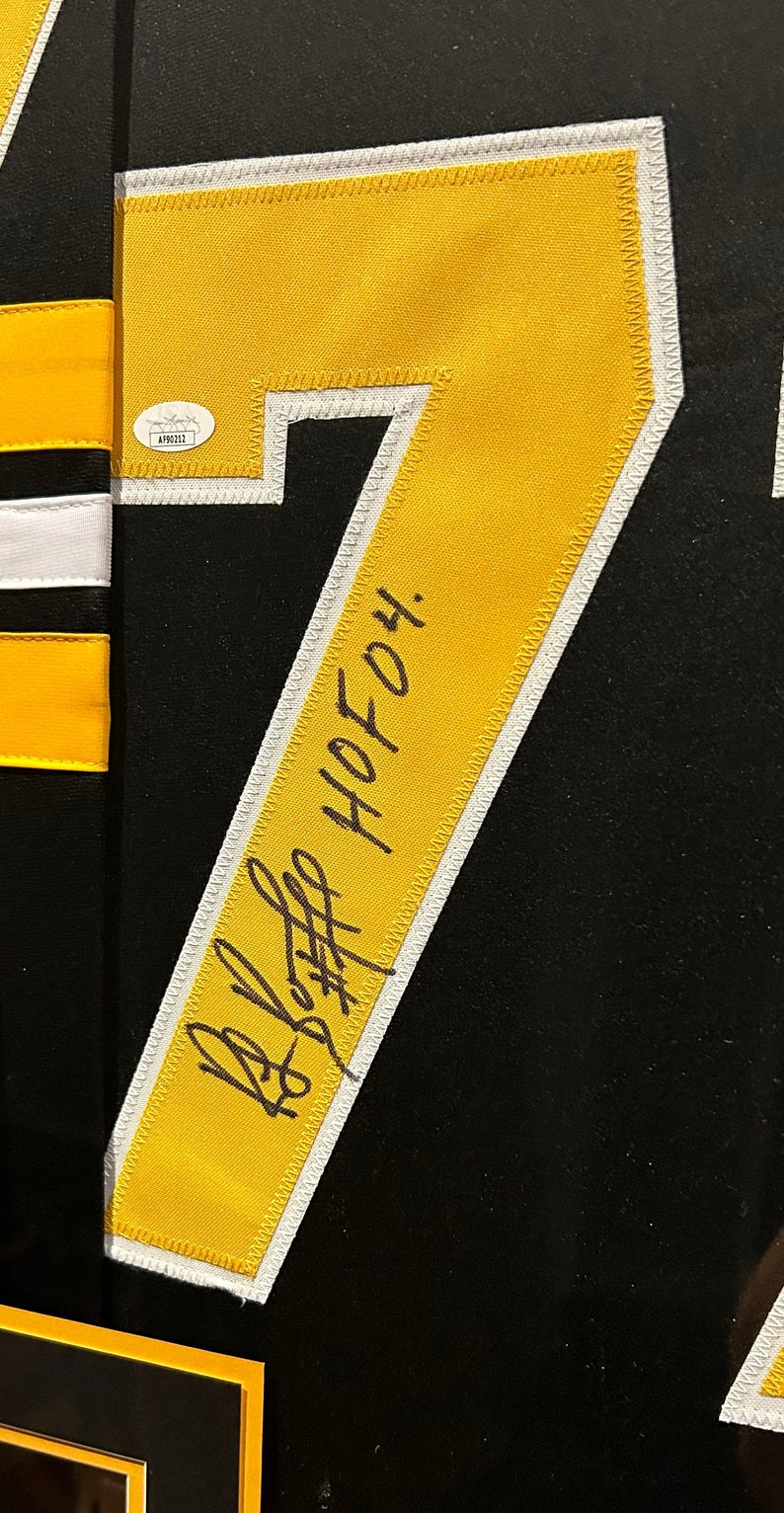 Ray Bourque Framed Signed Black Jersey JSA Autographed Signed Boston ...