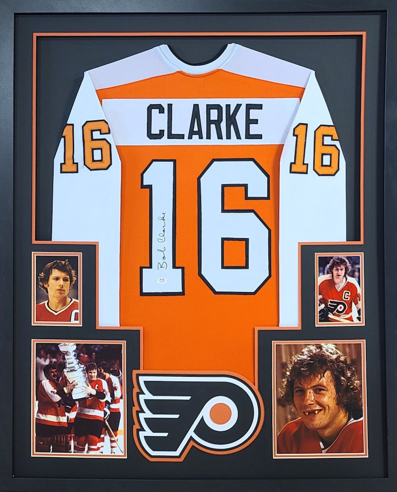Bobby Clarke Framed Jersey PSA/DNA Autographed Signed Philadelphia ...