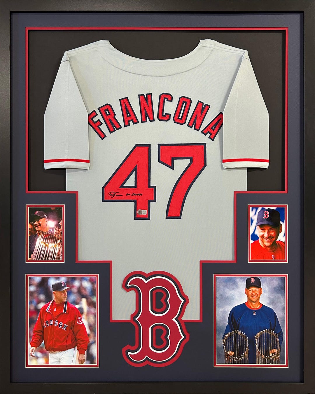 Terry Francona Framed Signed Boston Red Sox Jersey Beckett Autographed ...
