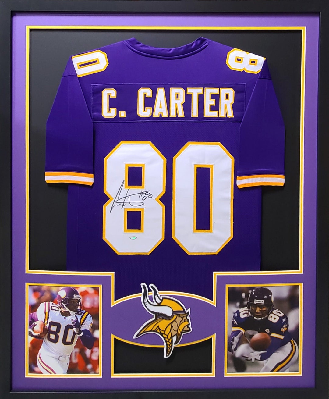 Cris Carter Framed Signed Jersey Schwartz Autographed Minnesota Vikings ...