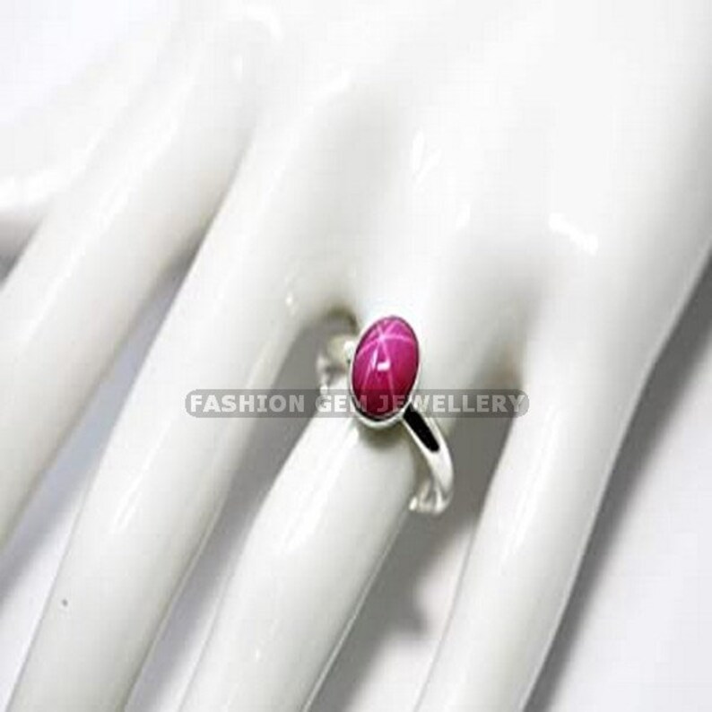 Lindy Star Sapphire Ring in 925 Sterling Silver Ring, Handmade Jewelry ...