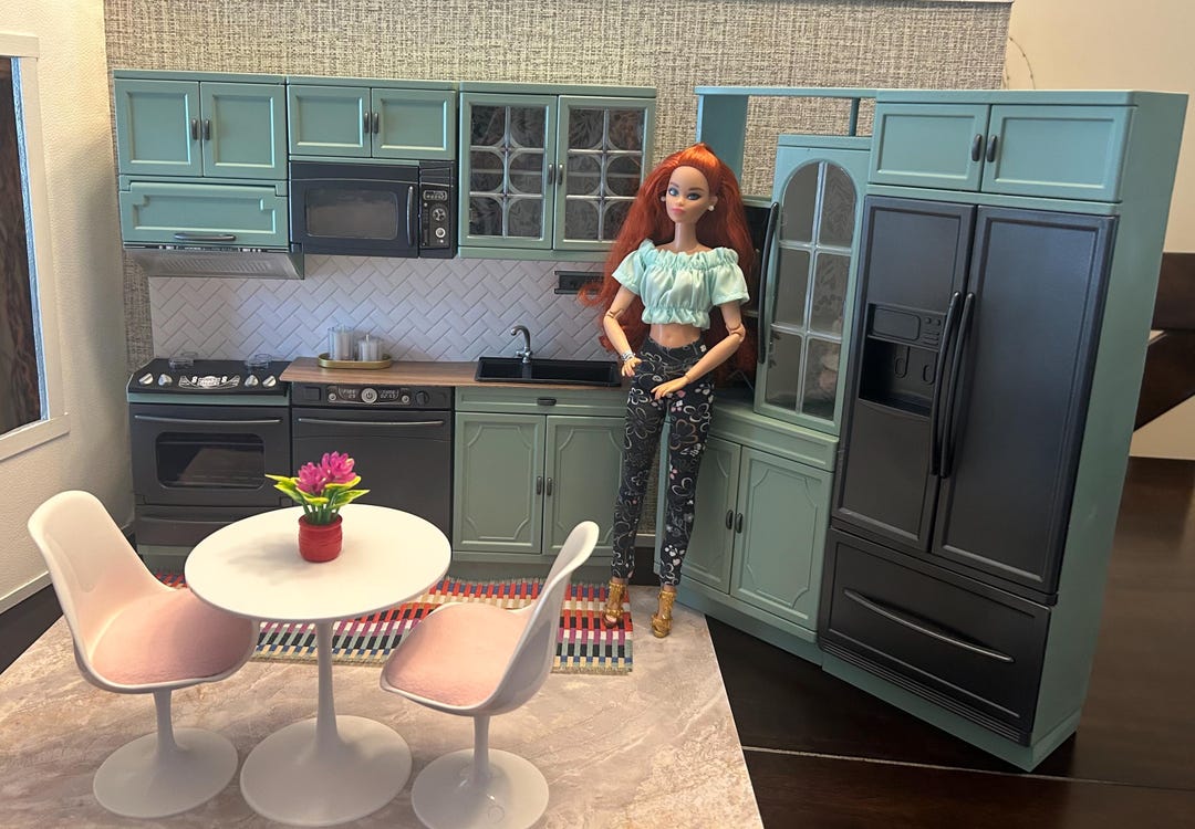 Modern Barbie Kitchen in Eucalyptus. - Etsy