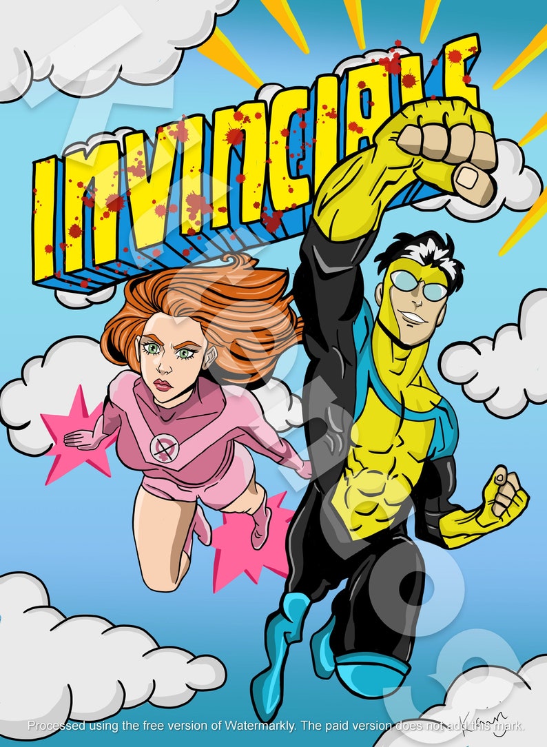Superheroes: Invincible and Atom Eve - Etsy