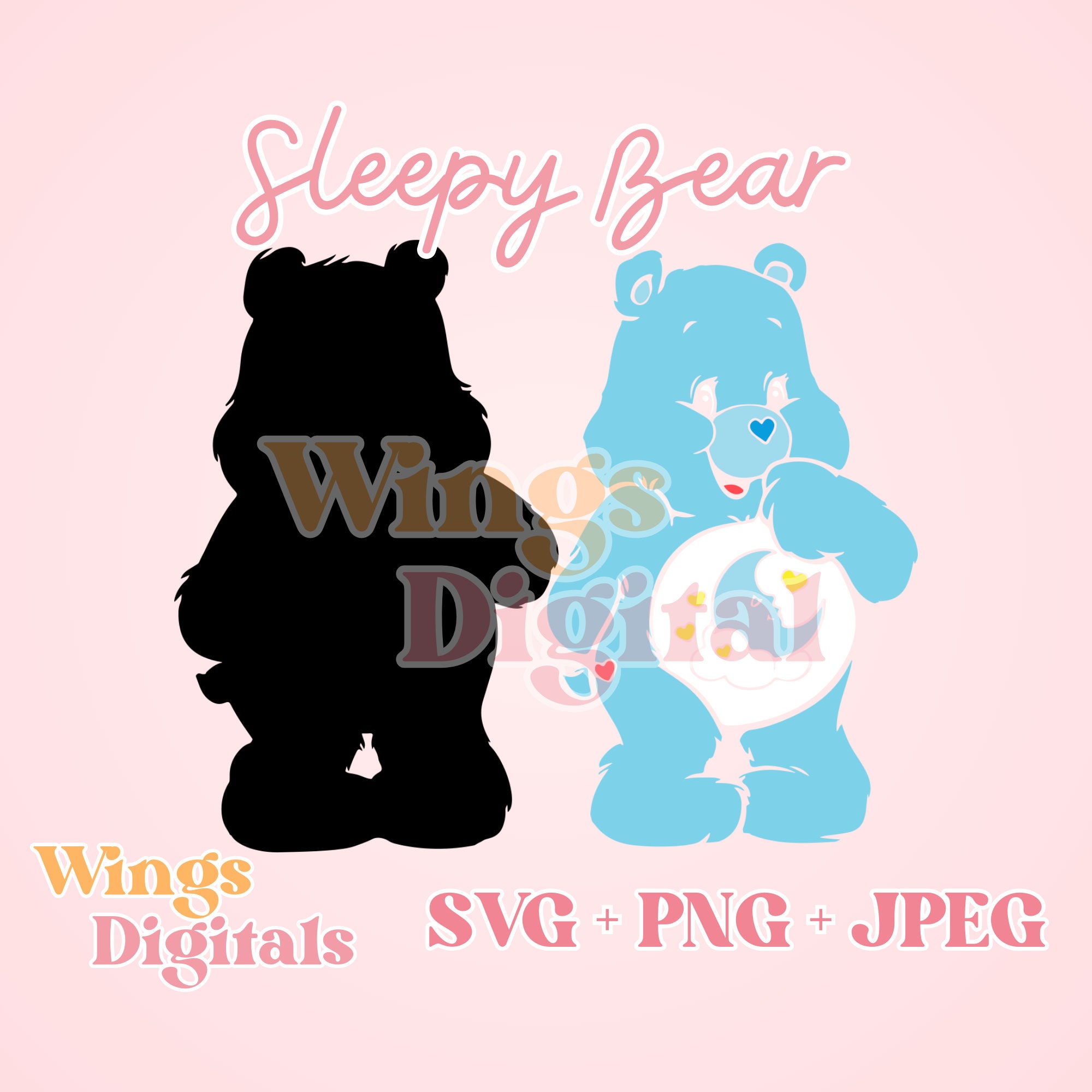 Sleepy Bear Layered SVG - Etsy