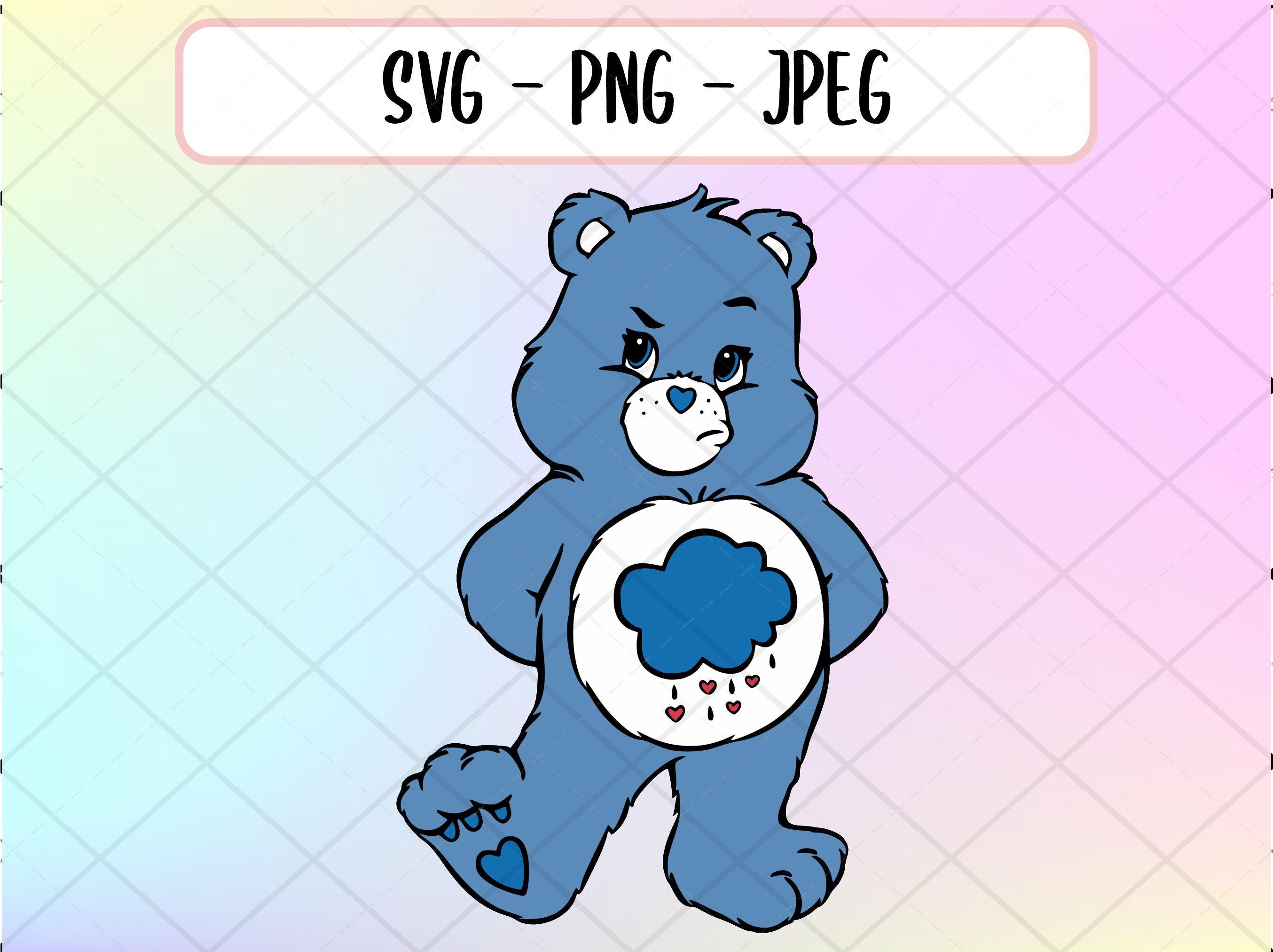 Grumpy Bear Layered SVG - Etsy