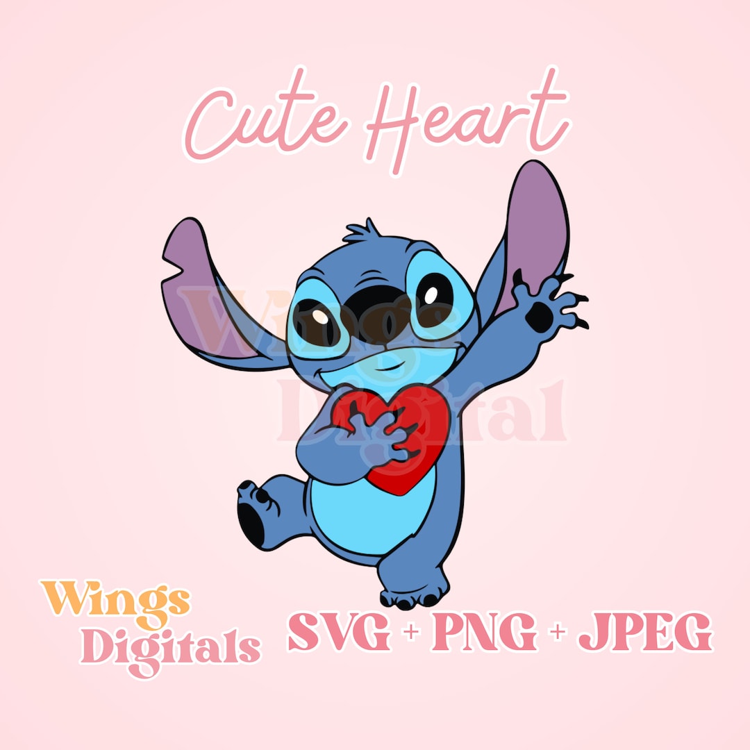 Stitch Heart Layered SVG, PNG 300dpi, JPEG - Etsy