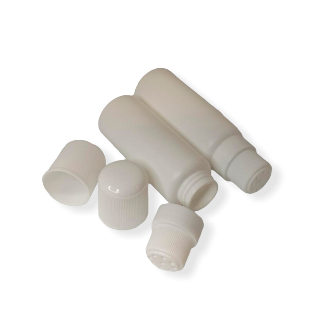 50g Refill White Talcum Powder Bottles (HDPE Plastic) With Screw Top ...