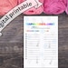 Printable Temperature Blanket Printable Chart Printable Temperature ...
