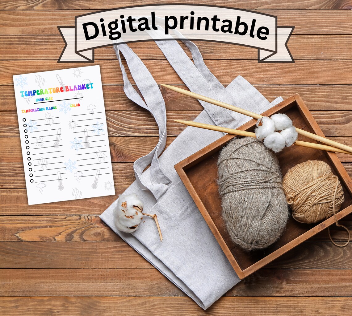 Printable Temperature Blanket Printable Chart Printable Temperature ...