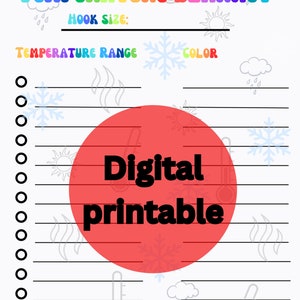 Printable Temperature Blanket Printable Chart Printable Temperature ...