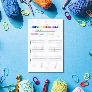 Printable Temperature Blanket Printable Chart Printable Temperature ...