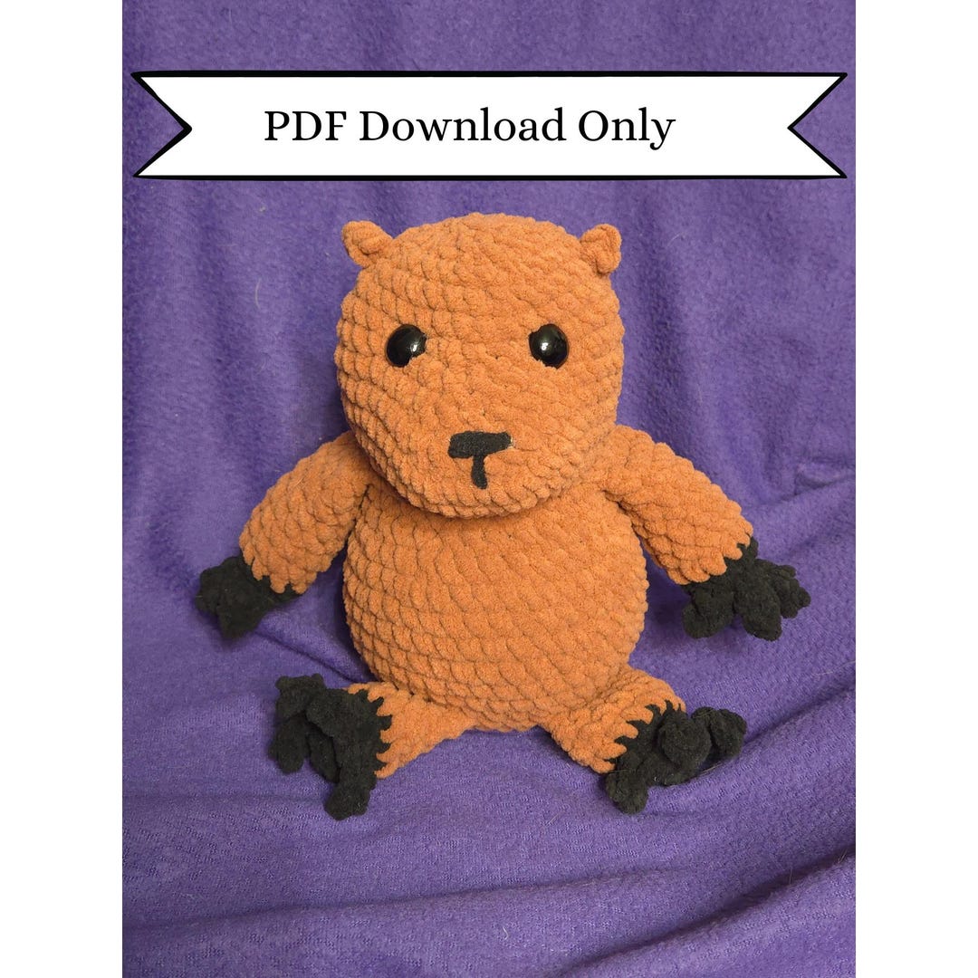 Groundhog No Sew Crochet Amigurumi Pattern Amigurumi Chunky Yarn ...