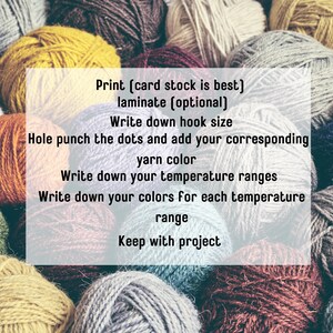 Printable Temperature Blanket Printable Chart Printable Temperature ...